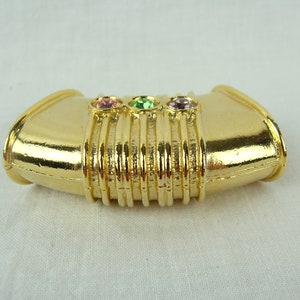 Vintage Scarf Ring 80s Gold Tone Chunky Scarf Holder Colorful ...