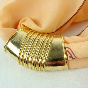 Vintage Scarf Ring 80s Gold Tone Chunky Scarf Holder Colorful ...