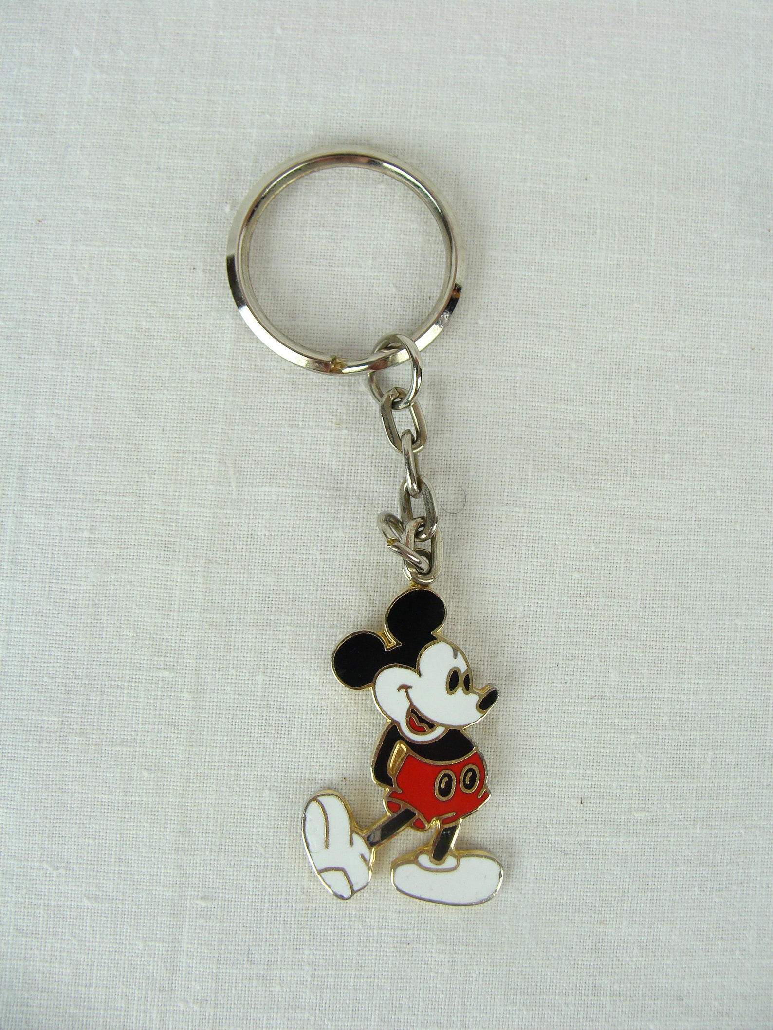 Vintage Mickey Mouse Key Chain 70s Enamel Disney Taiwan 1970s | Etsy