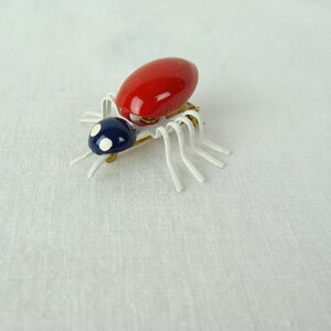 Vintage Bug Brooch 70s Enamel Pin Retro Cute Kitsch Creepy Halloween ...