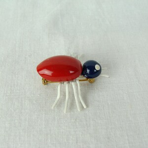 Vintage Bug Brooch 70s Enamel Pin Retro Cute Kitsch Creepy Halloween ...