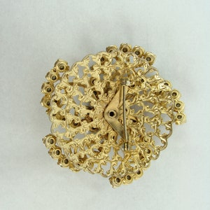 Vintage Rhinestone Brooch 60s Aurora Borealis Pinwheel Flower Stacked ...