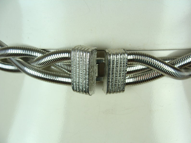 Vintage Mimi Di N Belt 80s Silver Tone Metal Stretch Belt | Etsy