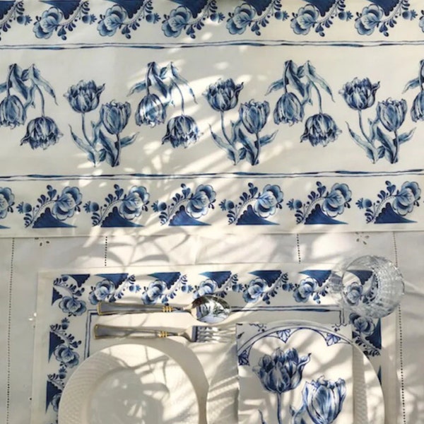 Delft Blue Table Runner - Etsy