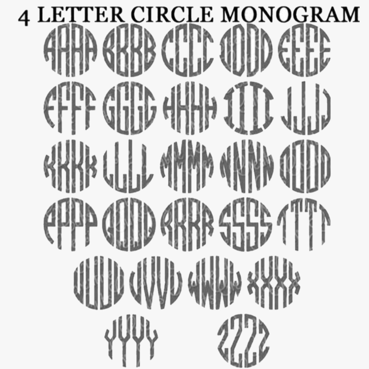 Set of 20 1 Monogram Decals Custom Monogram Stickers - Etsy