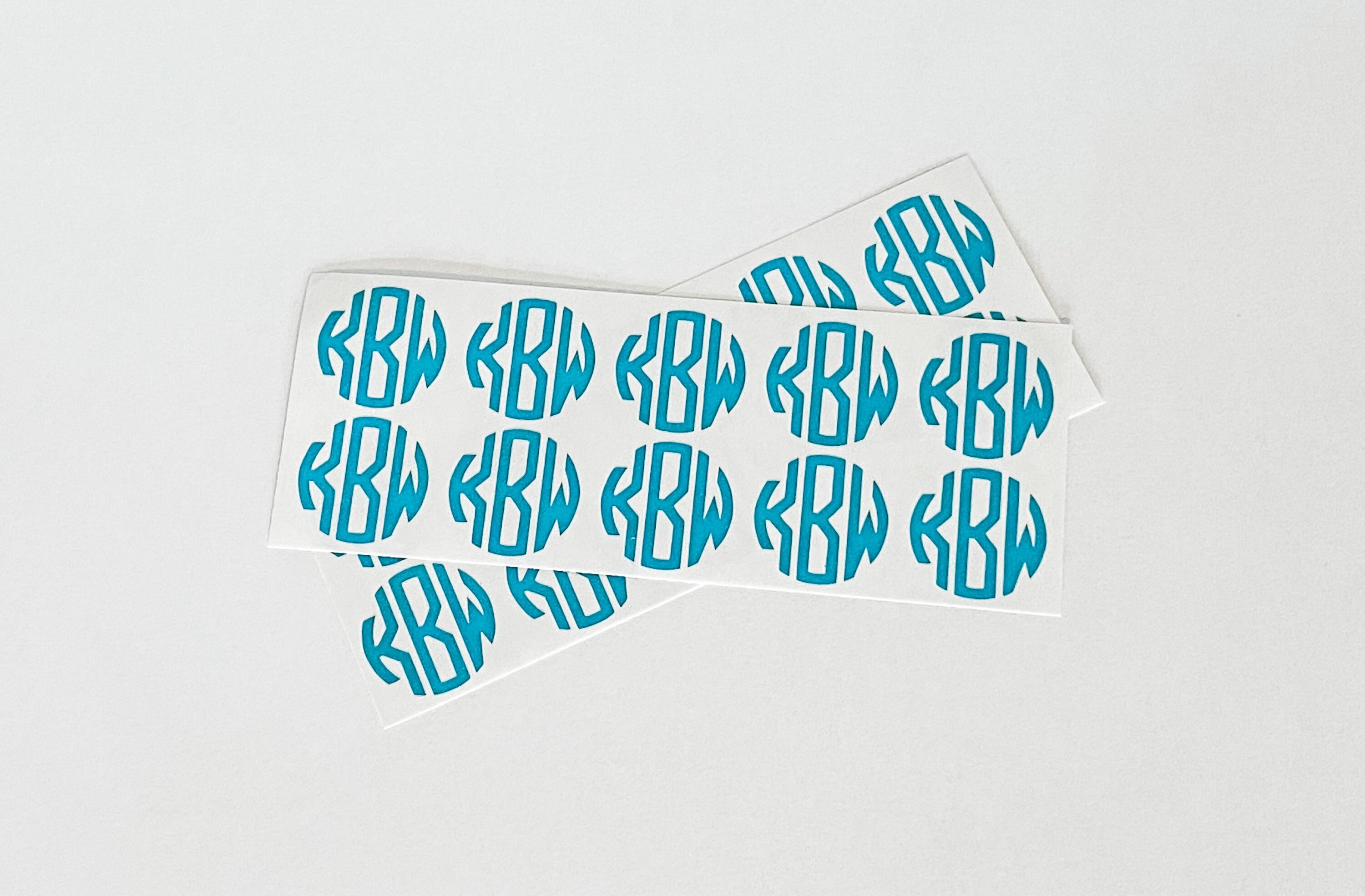 Set of 20 1 Monogram Decals Custom Monogram Stickers - Etsy