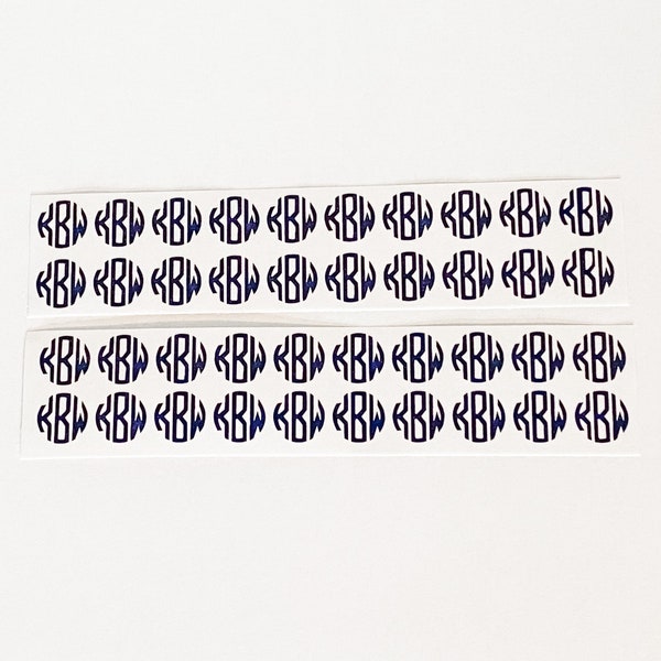Monogram Vinyl Decal - Etsy