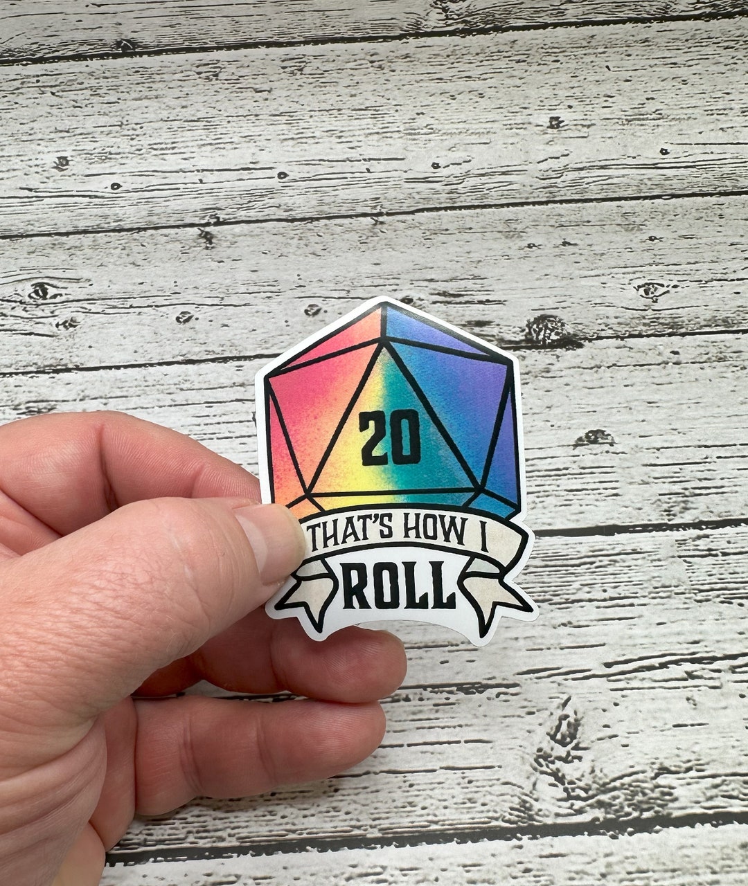 Pride Flag D20 That's How I Roll Stickers - Etsy