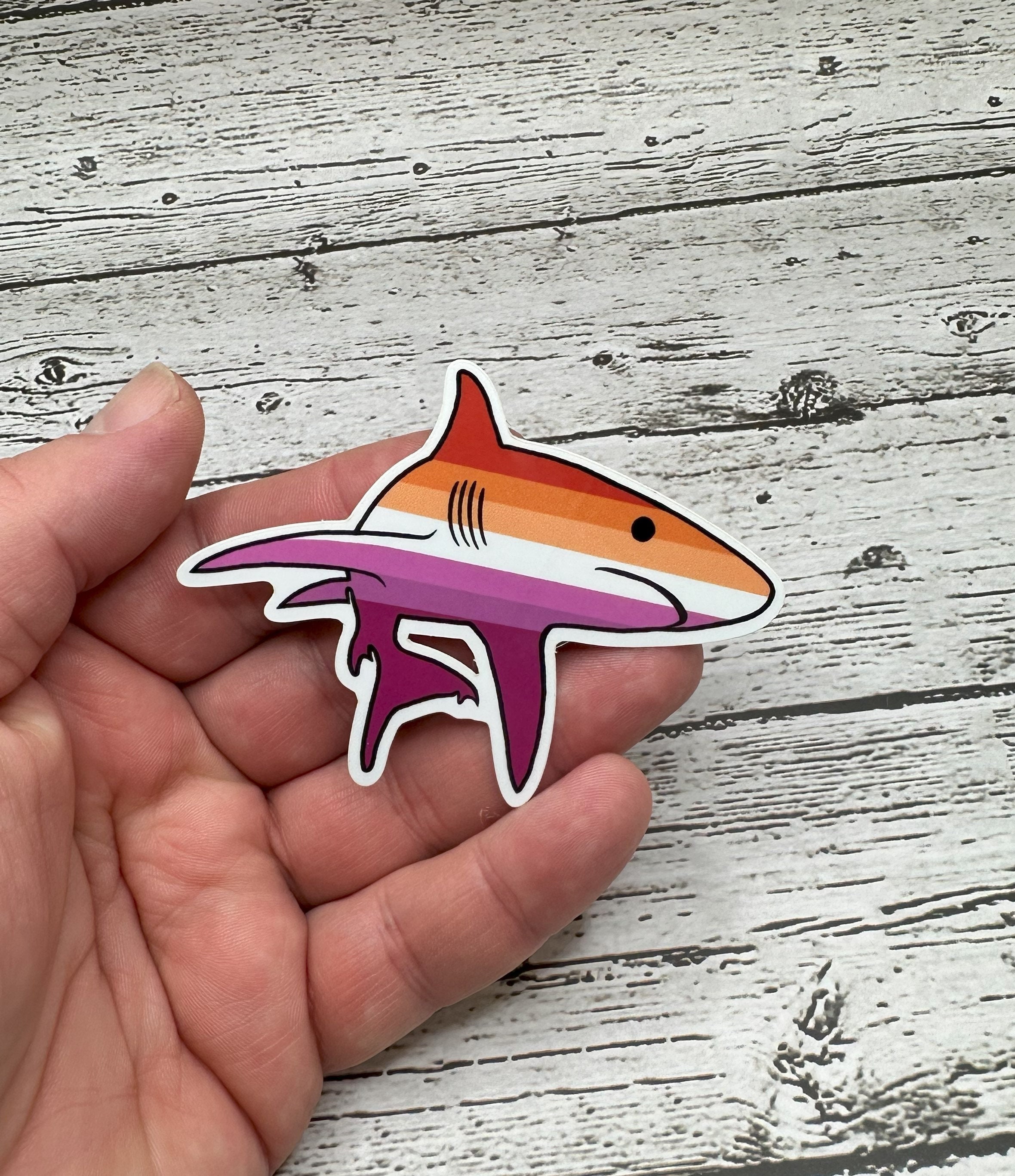 Shark Pride Flag Sticker - Etsy