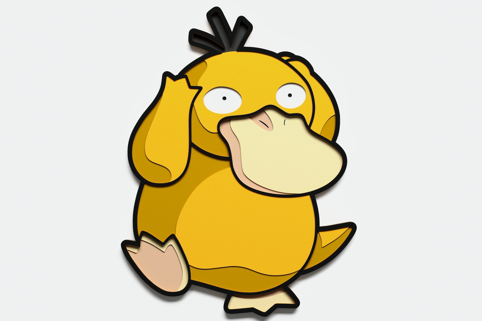 Multilayer Psyduck Pokemon 3d svg Design DXF SVG Layered | Etsy