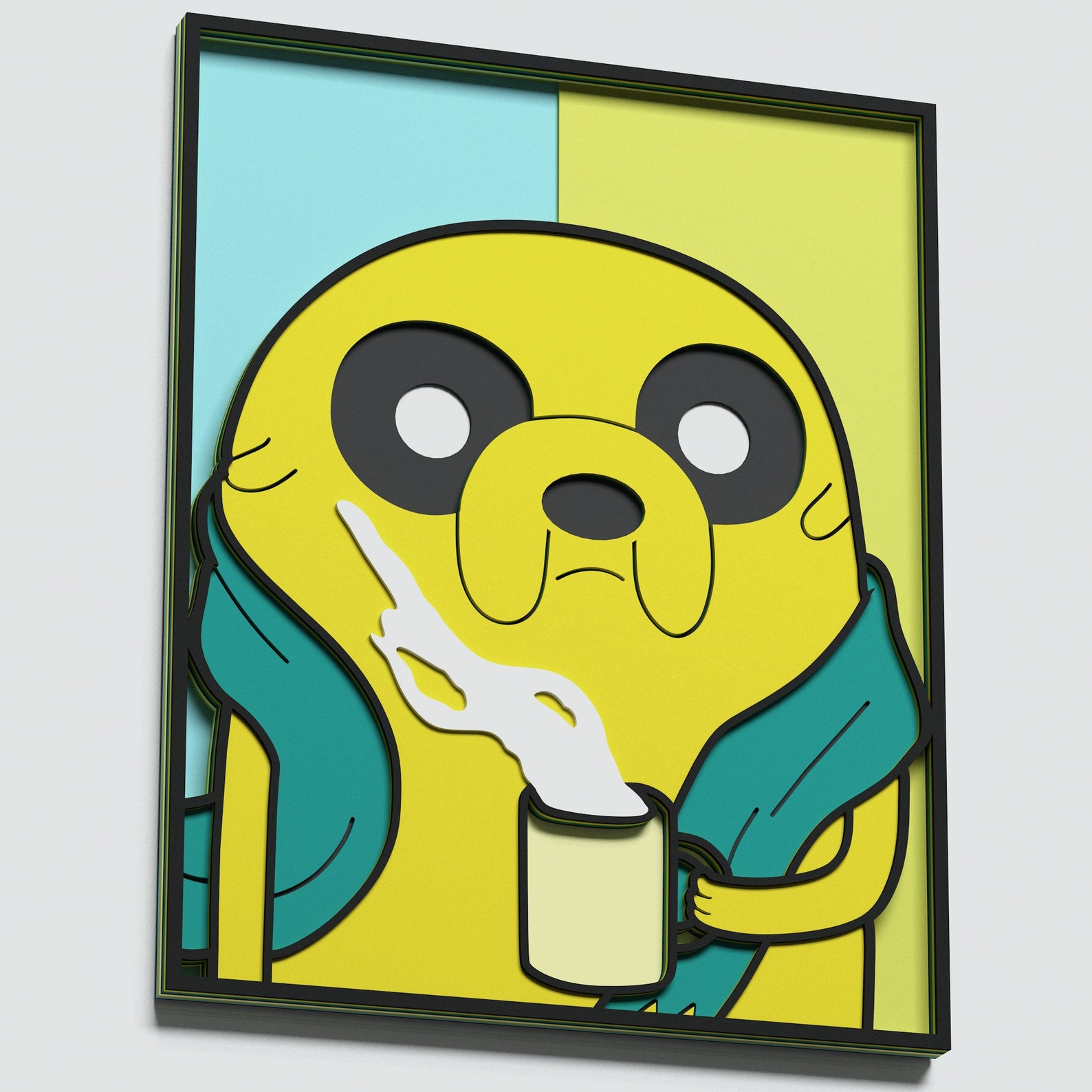 Multilayer Jake the Dog Desidn DXF SVG Vector Adventure time | Etsy