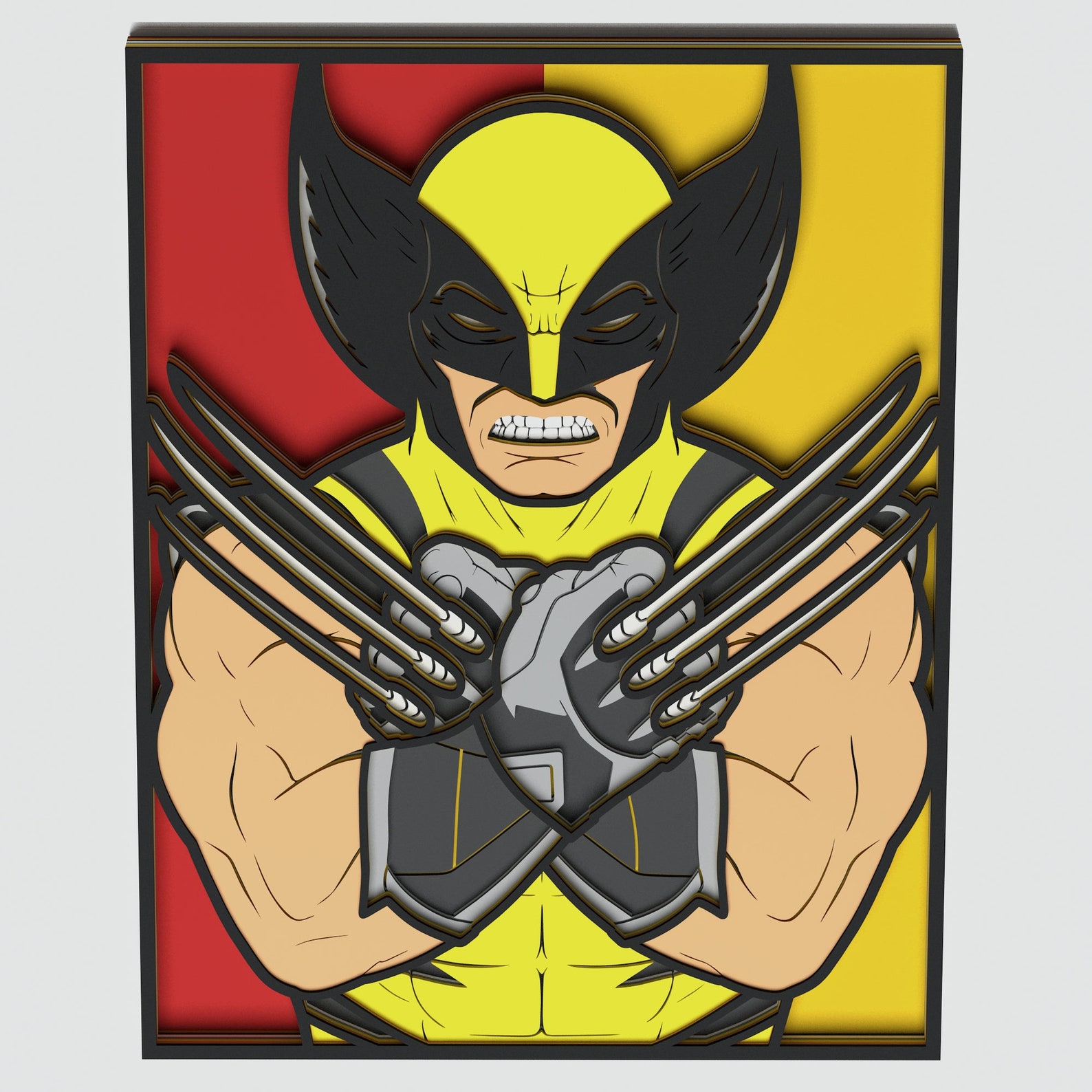 Multilayer Wolverine Design DXF SVG Vector Wolverine Mandala | Etsy