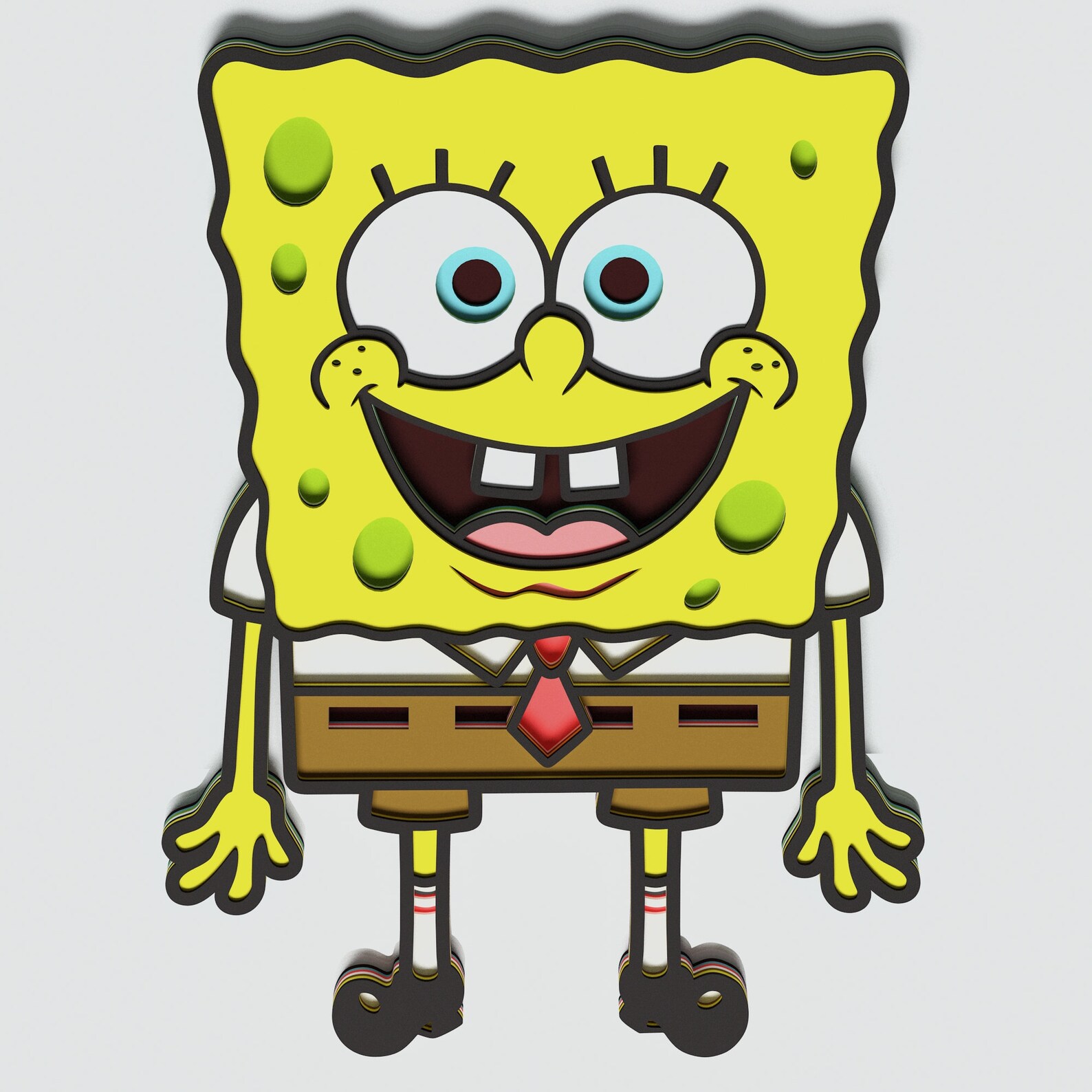 Multilayer SpongeBob Mandala DXF 3d SVG Vector SpongeBob | Etsy