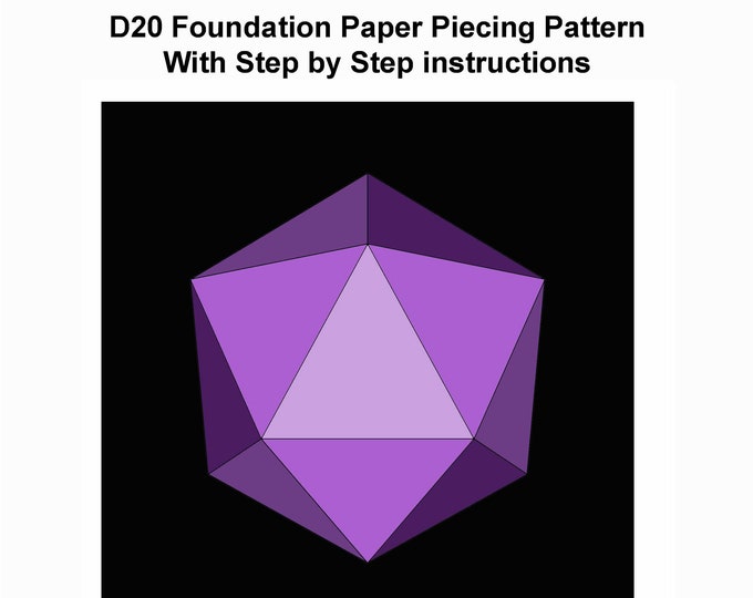 D20 Dice Foundation Paper Piecing Pattern FPP - Etsy
