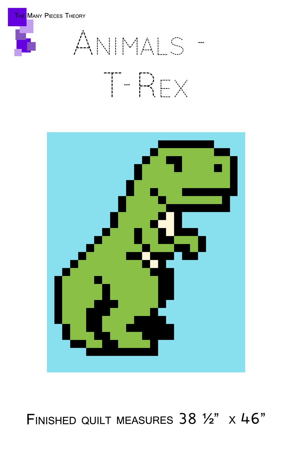 T-rex Lap Quilt Pattern PDF - Etsy