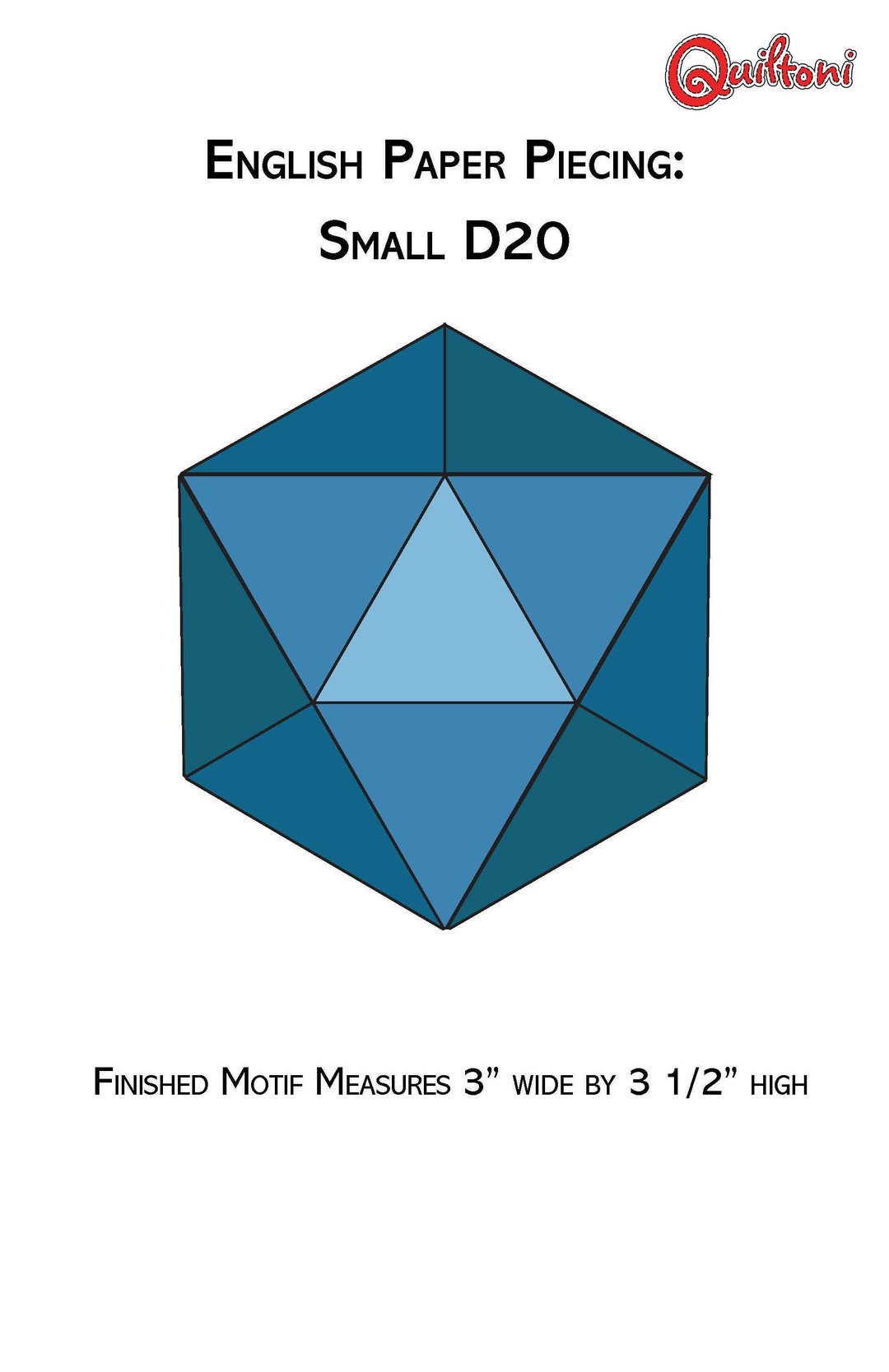 English Paper Piecing: Small D20 PDF Pattern & Templates - Etsy