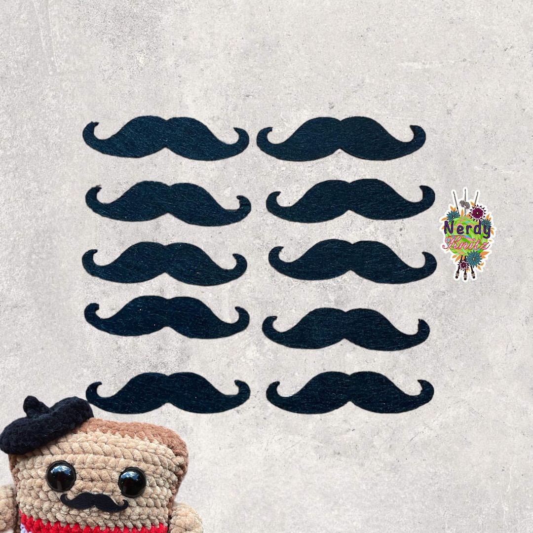 Felt Mustache 1.25 Inch- 10 Pack - Etsy