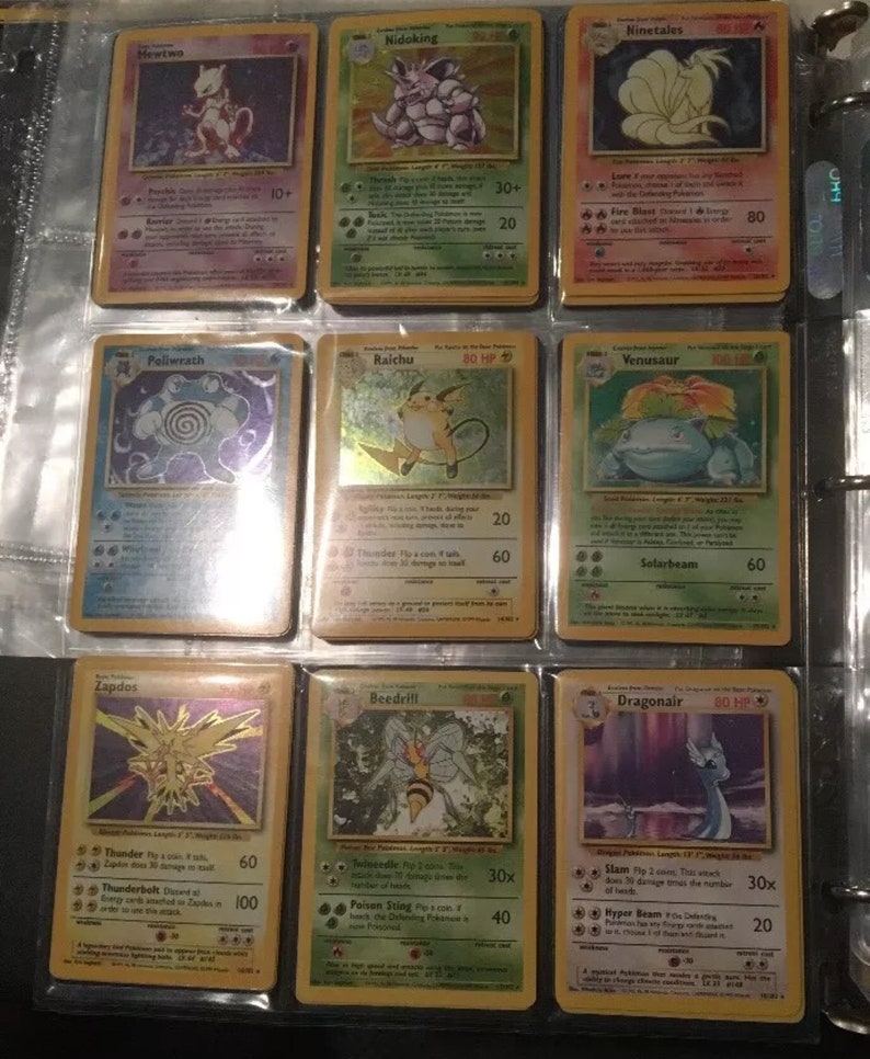 POKEMON Original Base Set 102/102 - Complete Vintage Set - Includes ...