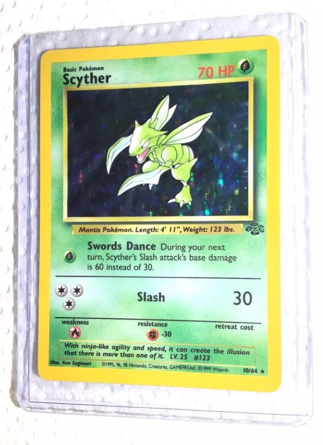 SCYTHER - 10/64 - Jungle Set - Holo - Pokemon Card - Exc / Near Mint - Vintage - Etsy