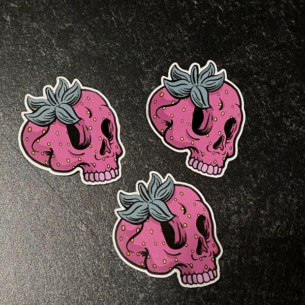 Strawberry Skull - Etsy