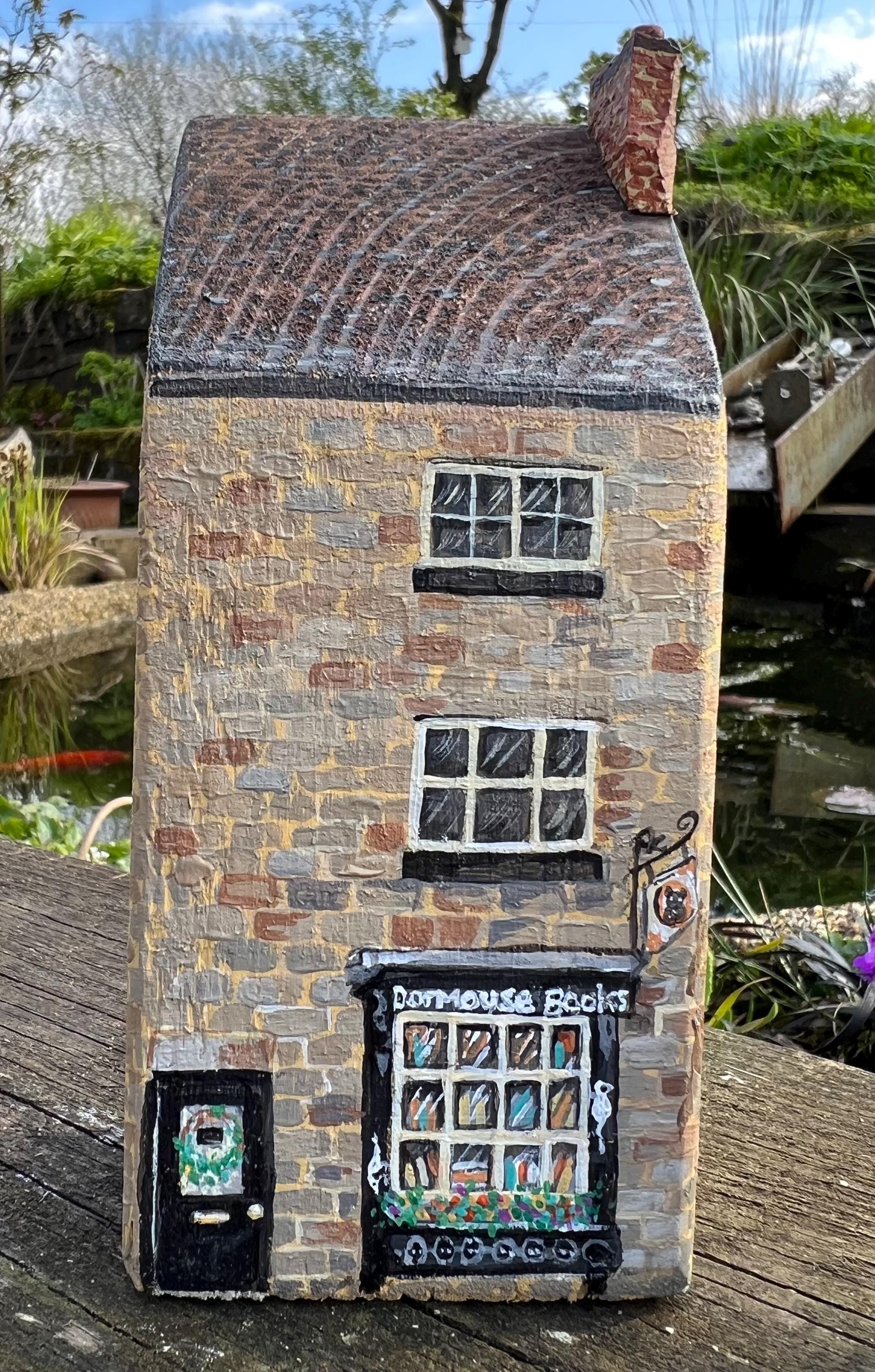 Dormouse Bookshop Miniature Wooden Shop - Etsy