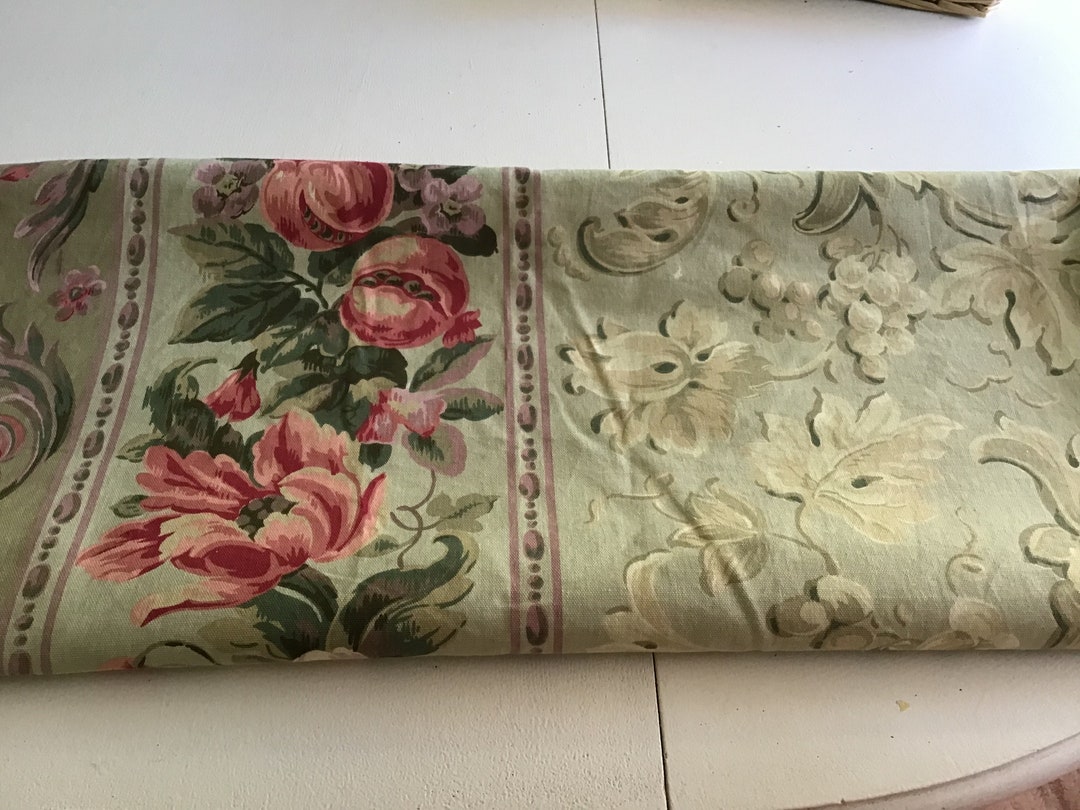 Vintage Heavyweight Cotton Damask Type Print - Etsy