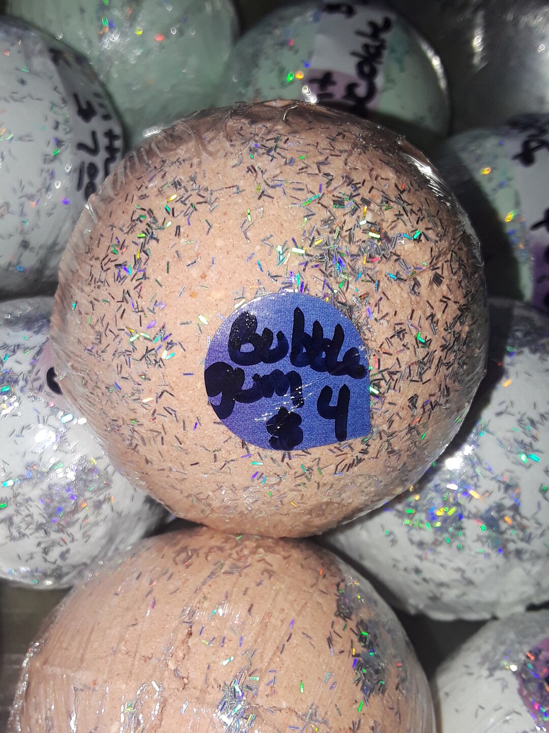 Bubble Gum Bath Bomb Pink Glitter - Etsy