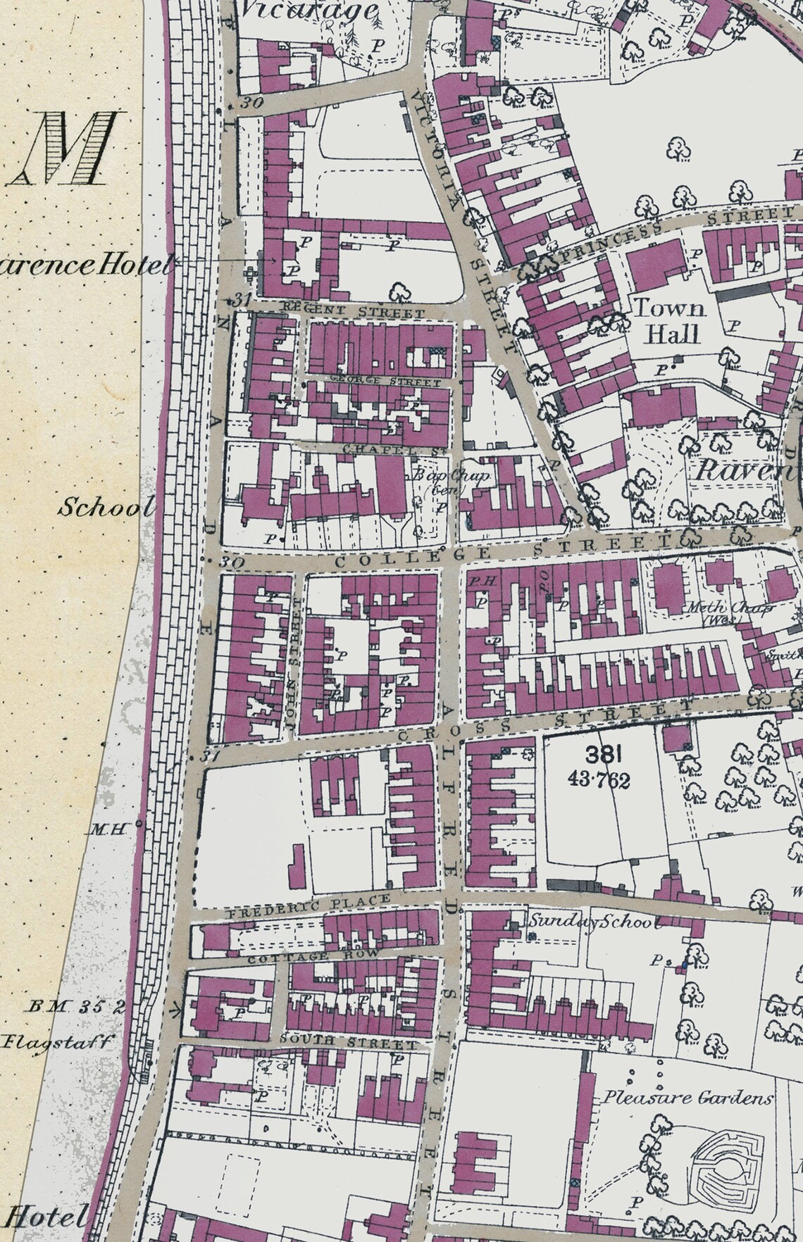 Burnham-on-sea Vintage C1894 Fold Out Map - Etsy Sweden
