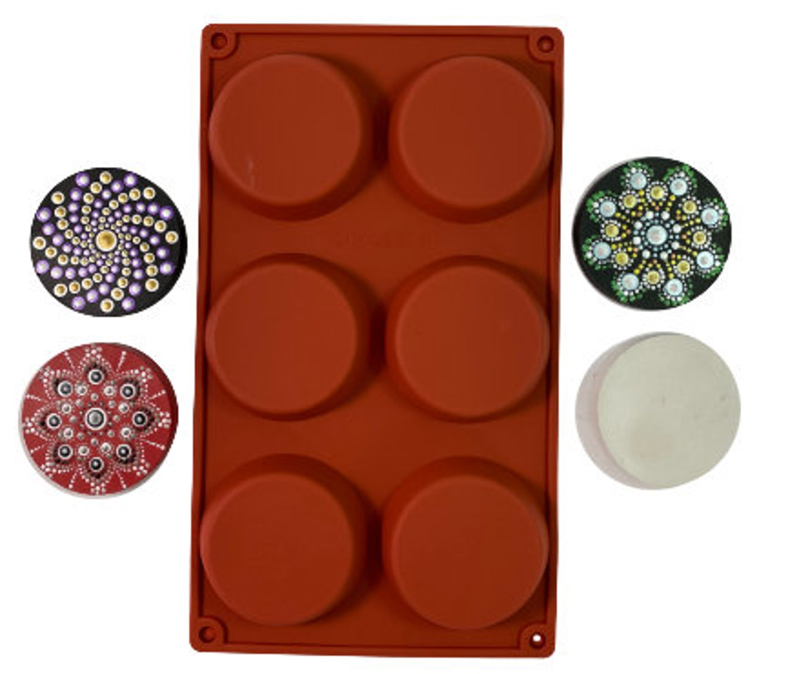 TAPERED DISC Silicone Mold 6 Cavity Tapered Disc Shaped - Etsy