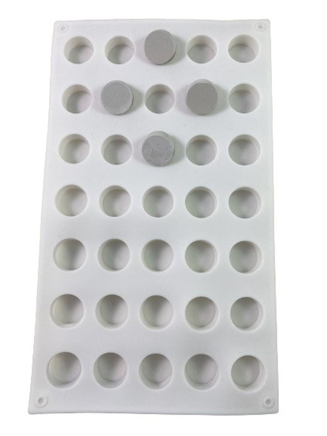 TINY DISC Silicone Mold - 35 Cavity Disc Shaped Silicone Mold for ...