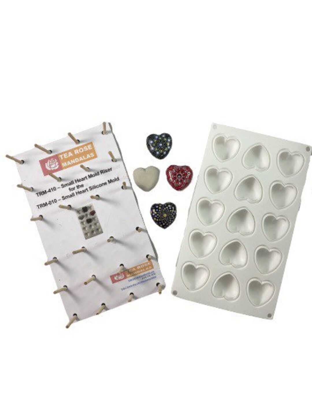 SMALL HEART Mold Riser-supports the Trm-010-small Heart Silicone Mold ...