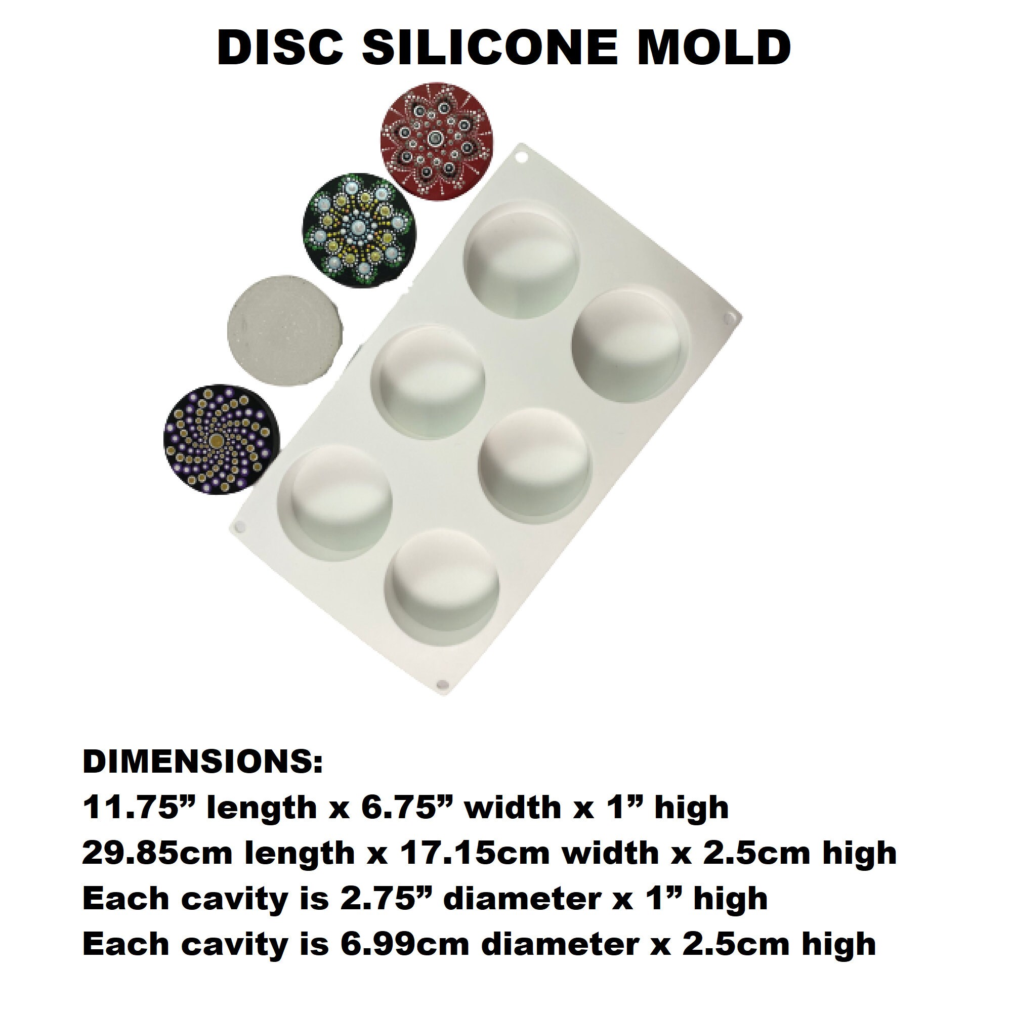 DISC Silicone Mold 6 Cavity Disc Shaped Silicone Mold for - Etsy Canada