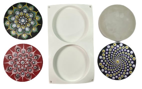 Very LARGE DISC Silicone Mold 2 Cavity Disc Shaped Silicone - Etsy