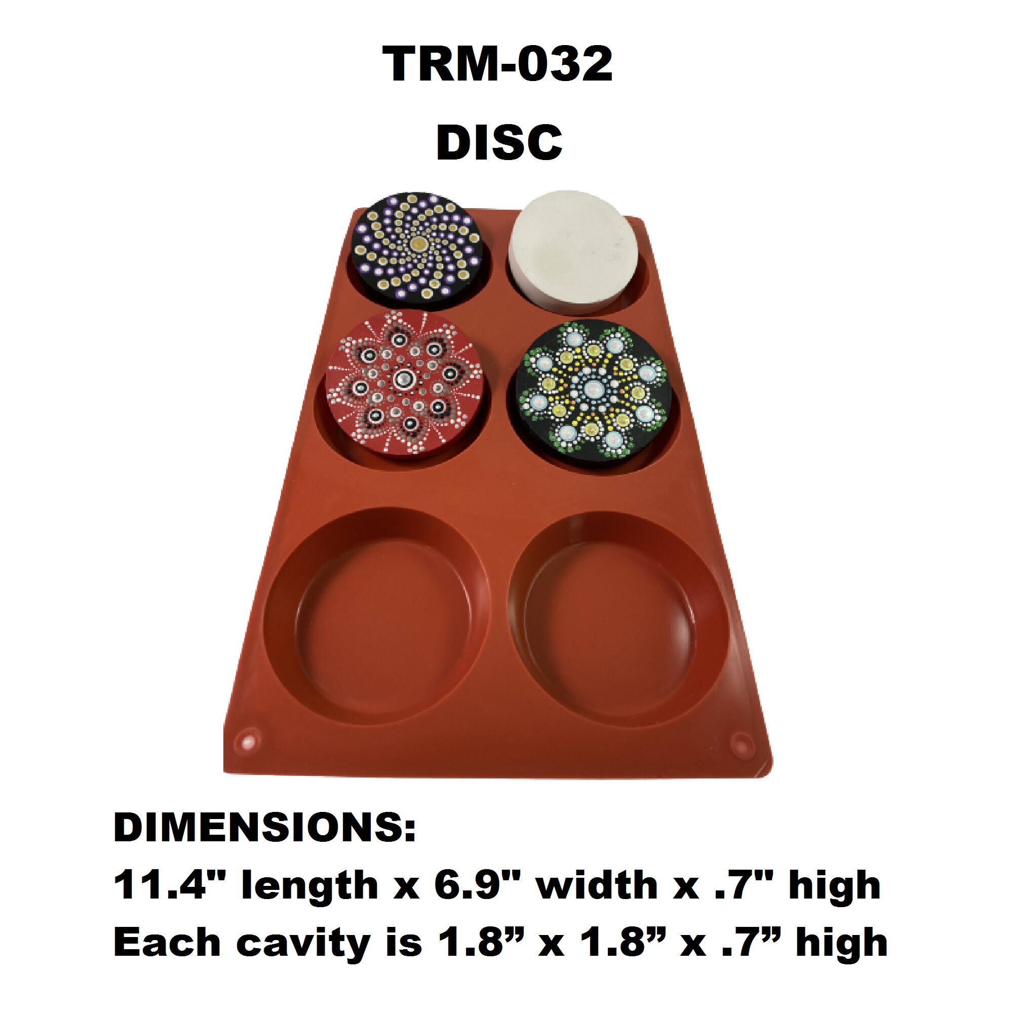 TAPERED DISC Silicone Mold 6 Cavity Tapered Disc Shaped | Etsy