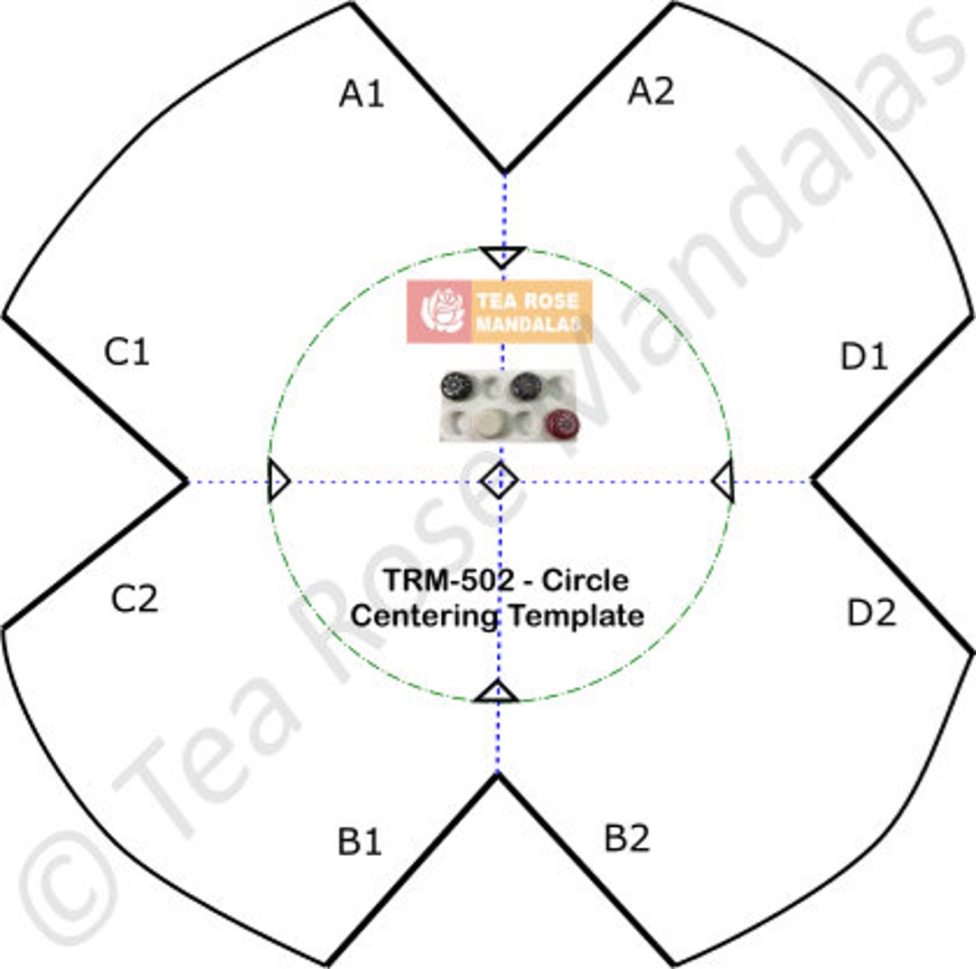 CIRCLE Printed Centering Template PDF File for Circle Shaped Rocks of ...