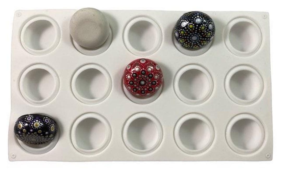 SMALL CIRCLE-15 Cavity Circle Shaped Silicone Mold for Gypsum/cement ...