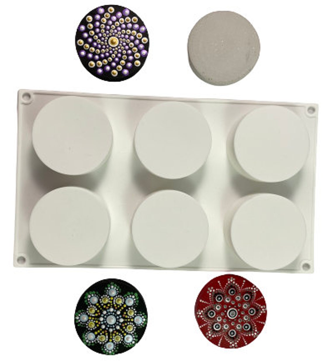 DISC Silicone Mold 6 Cavity Disc Shaped Silicone Mold for - Etsy Canada