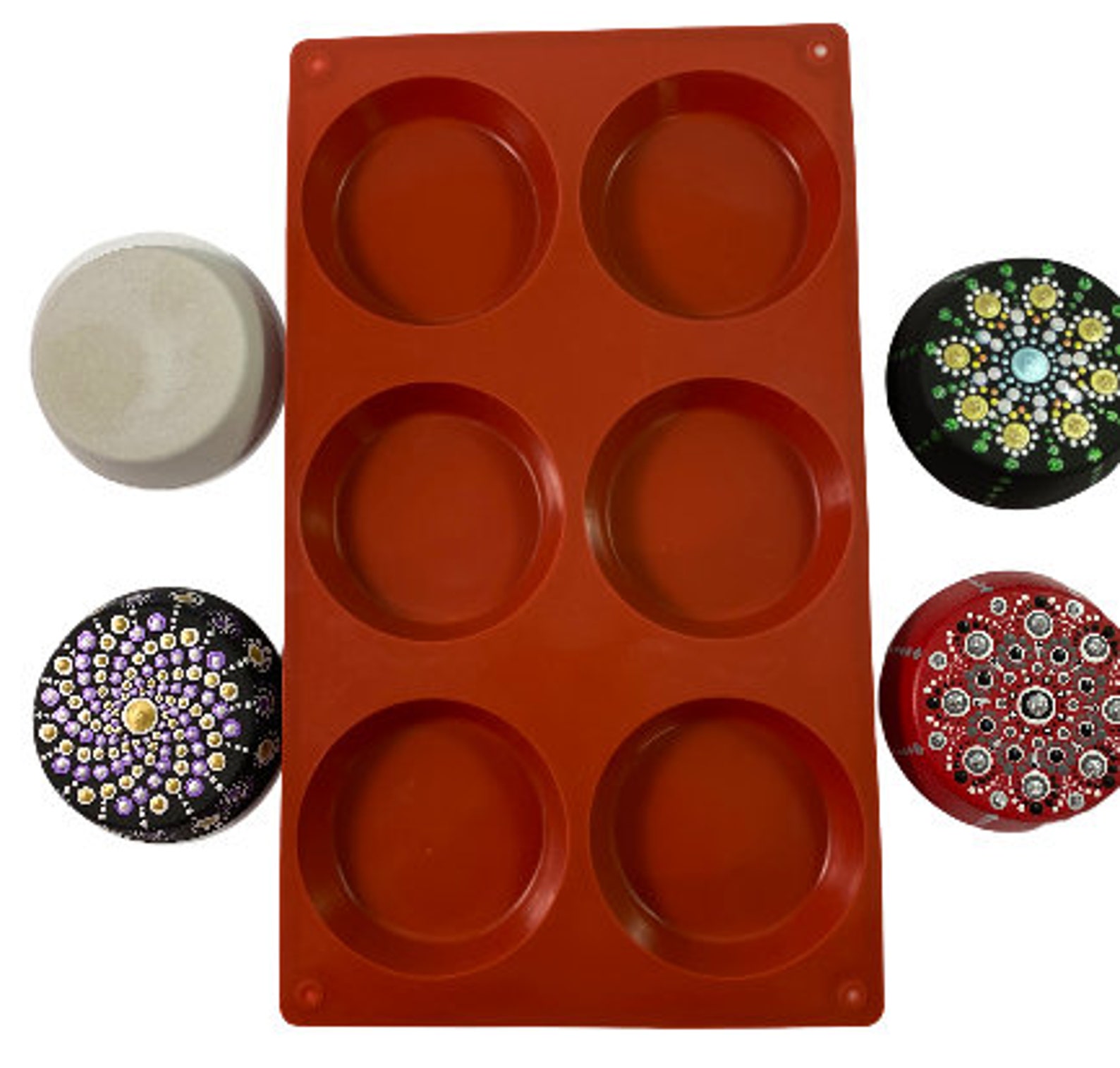 TAPERED DISC Silicone Mold 6 Cavity Tapered Disc Shaped - Etsy