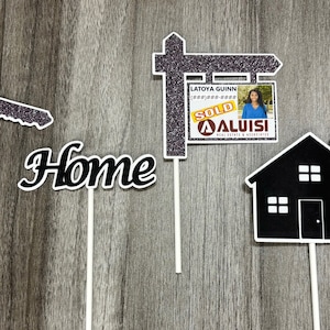 Real Estate Agent Cupcake Topper, Custom Realtor Gift, House Warming ...