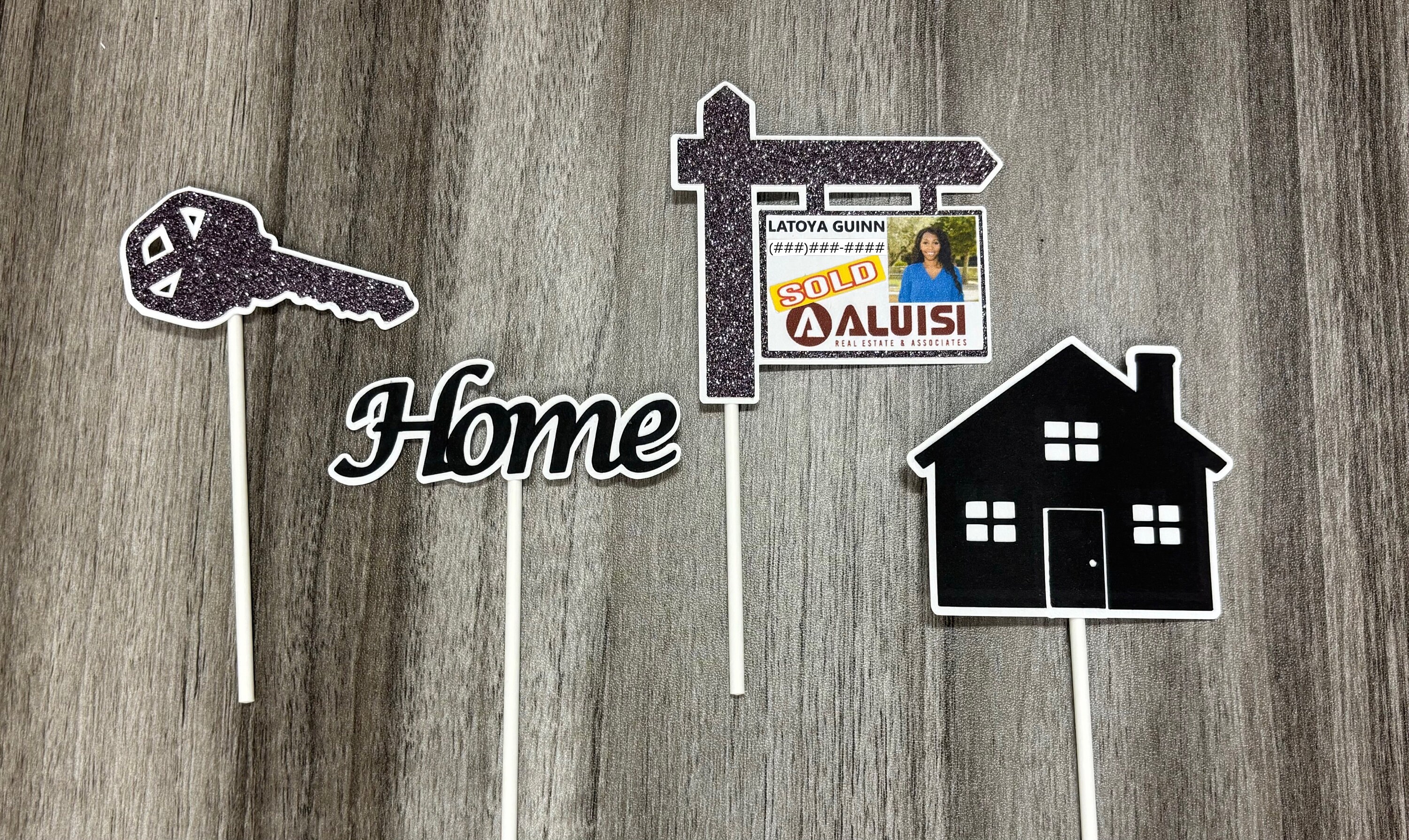 Real Estate Agent Cupcake Topper, Custom Realtor Gift, House Warming ...