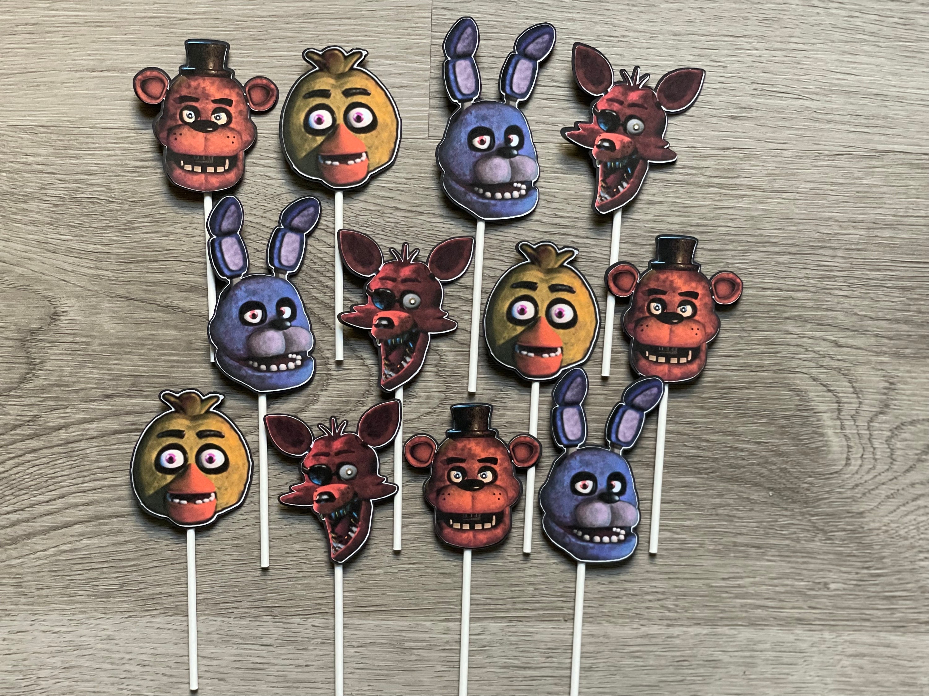 Five Nights at Freddys Cupcake Toppers, FNAF, Video Game Cupcake Topper ...