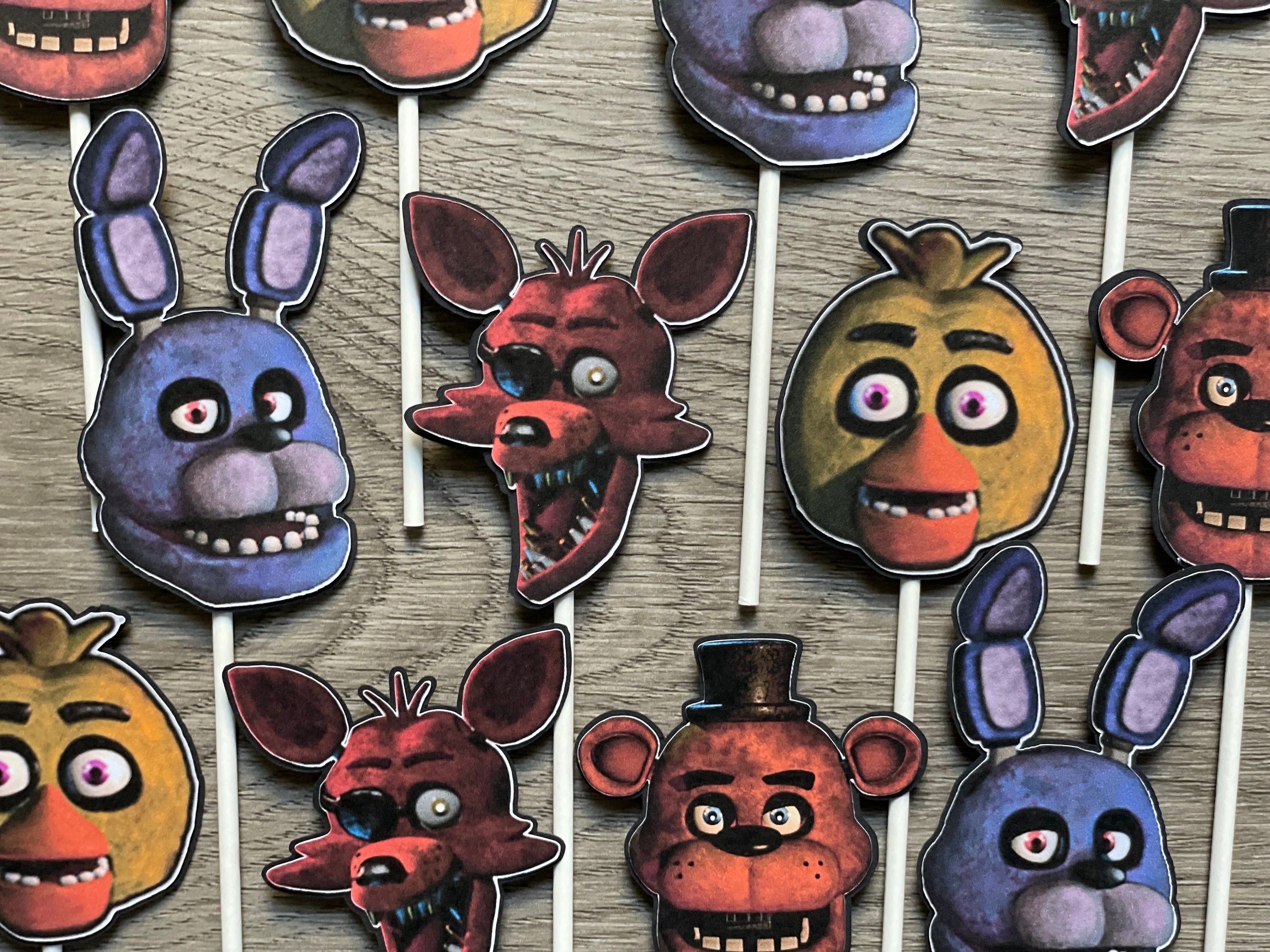 Five Nights at Freddys Cupcake Toppers, FNAF, Video Game Cupcake Topper ...