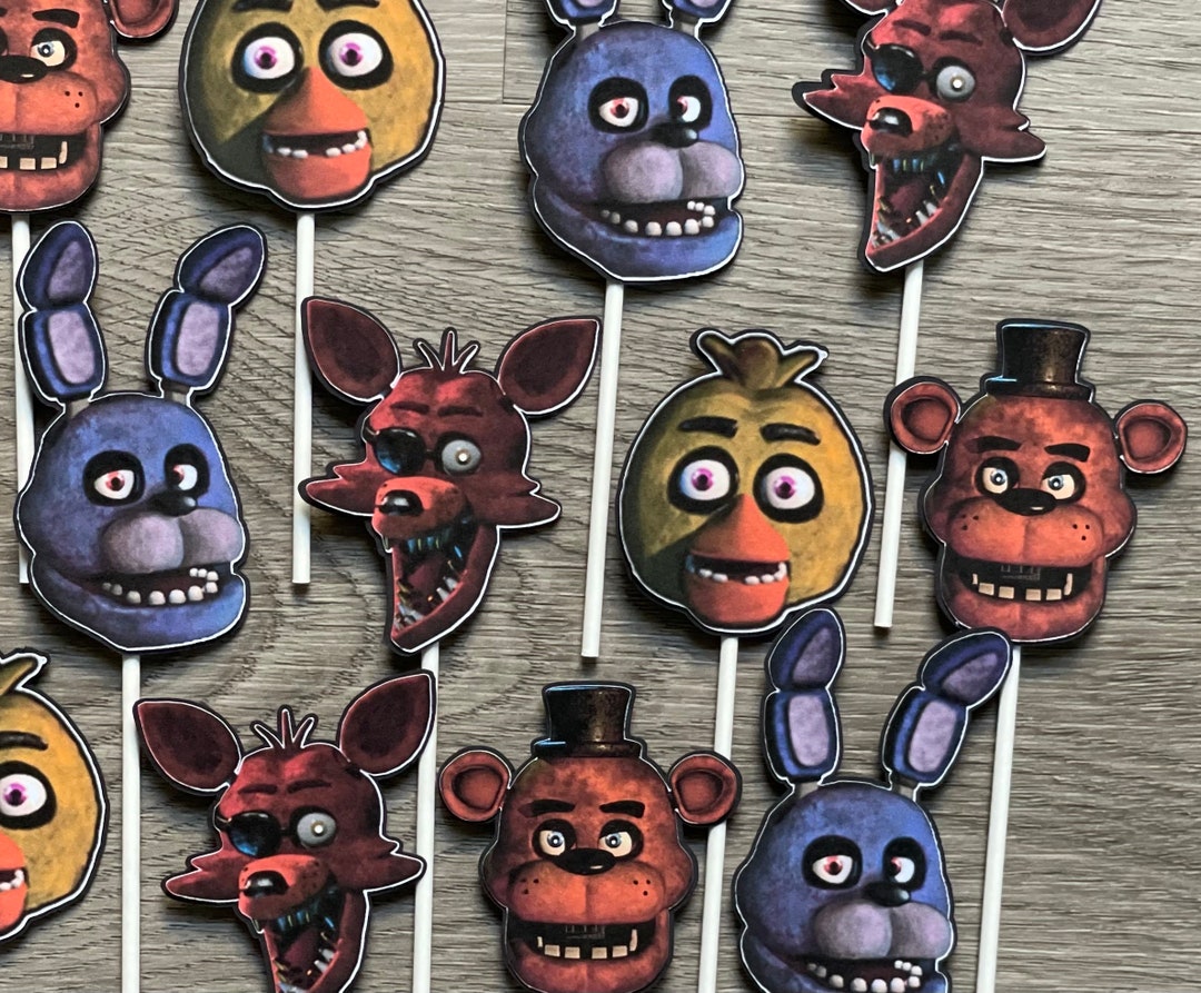 Five Nights at Freddys Cupcake Toppers, FNAF, Video Game Cupcake Topper ...