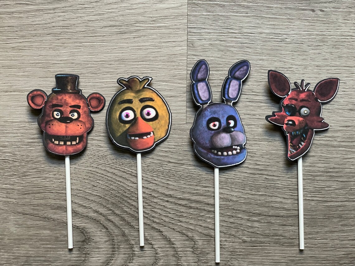 Five Nights at Freddys Cupcake Toppers, FNAF, Video Game Cupcake Topper ...