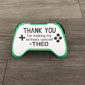 Video Game Party Thank You Card Video Game Party Folded - Etsy