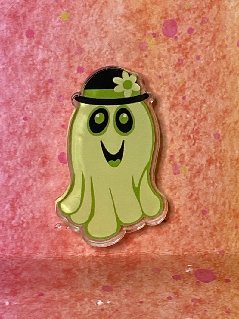 Ghost Acrylic Pin - Etsy