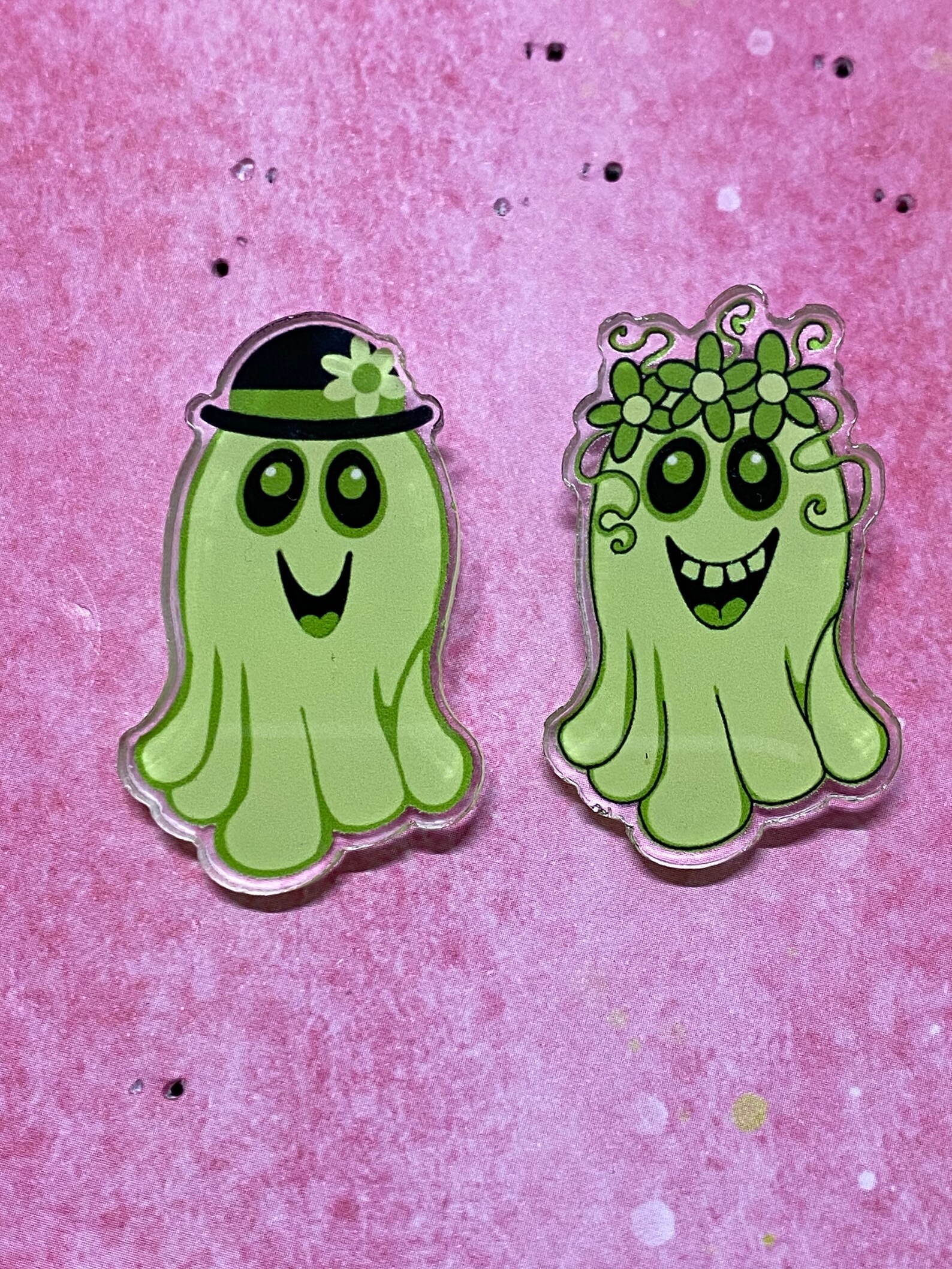 Ghost Acrylic Pin - Etsy