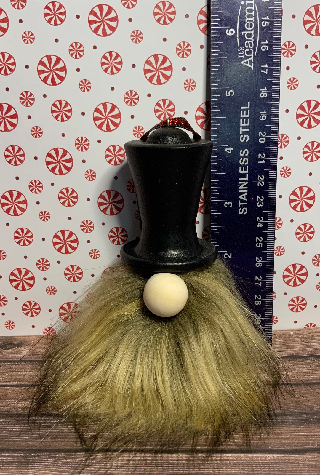 Wood Turned Hand Made Gnome Christmas Ornament. - Etsy