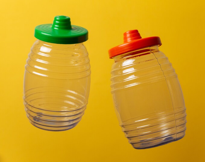 Set of Two Large 32 Oz MEXICAN PLASTIC BARREL Cups With Tops - 6IN X 4 ...