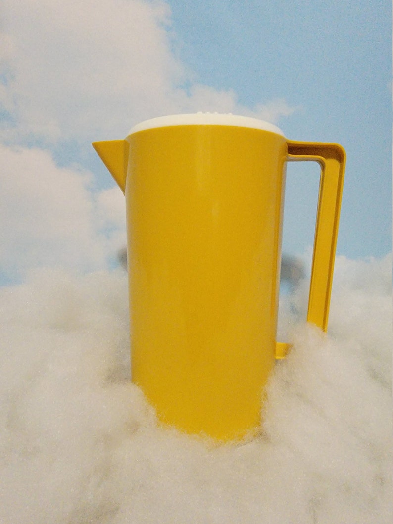 Retro Mustard Yellow Pitcher - Etsy